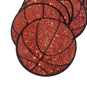 Sequin Basketball Patch, Large Glitter Iron on Basketball Patch - Etsy