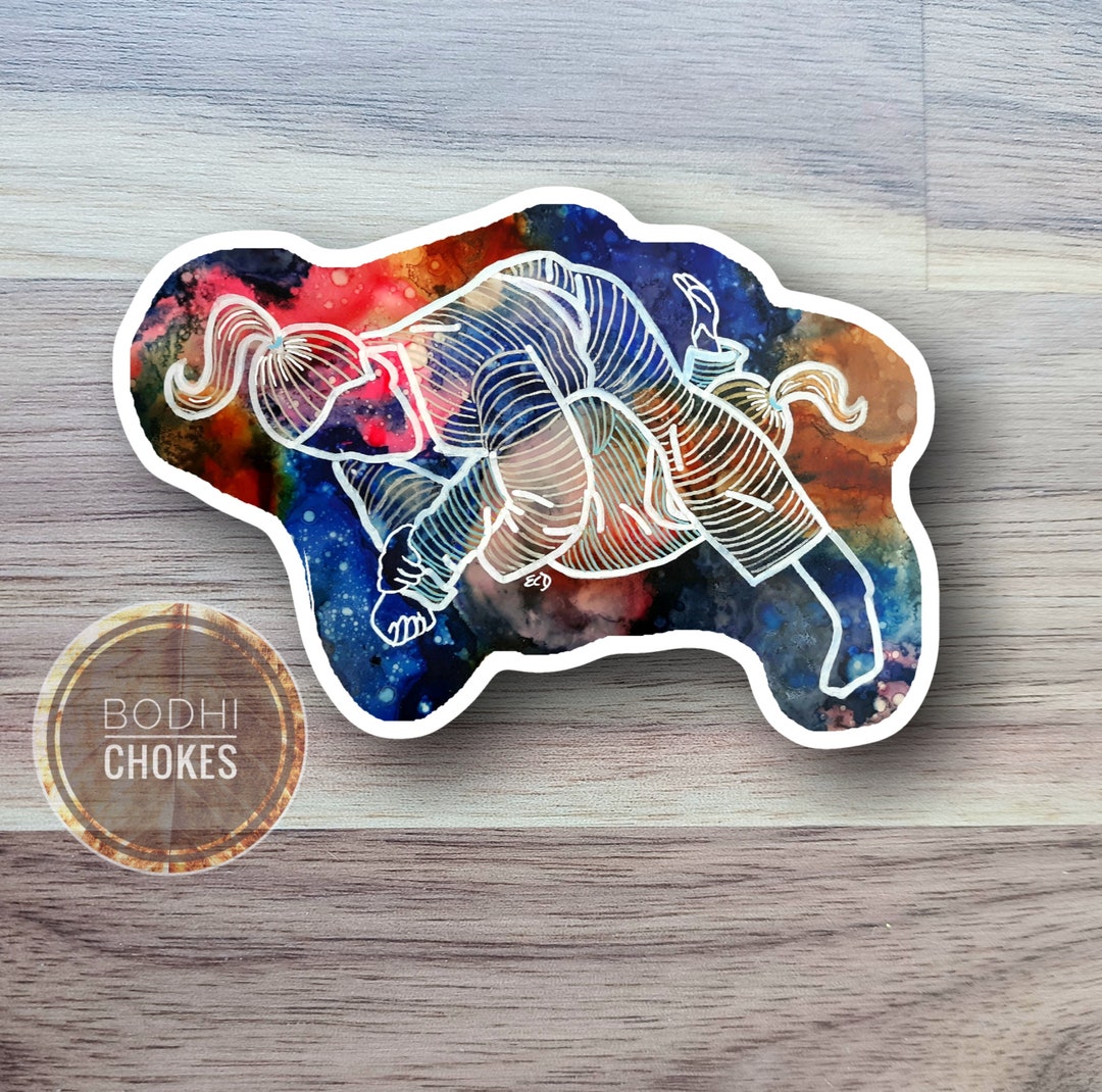 Kimura Submission Girl Jiu Jitsu Vinyl Sticker, Jiujiteira Decal, Women ...