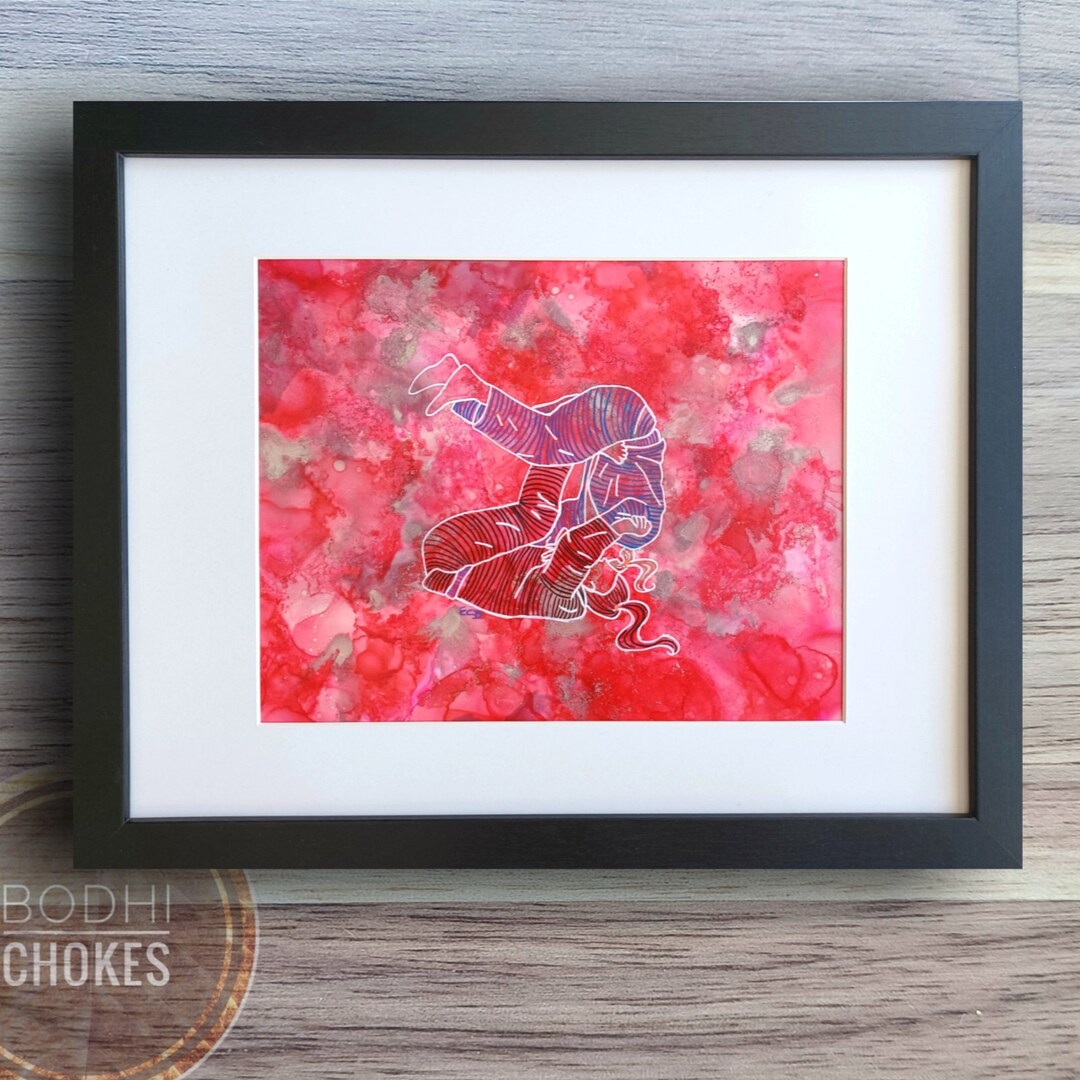 Pink Girls Balloon Sweep Jiu Jitsu Art, Bjj Artwork, Dojo Art, Mma ...