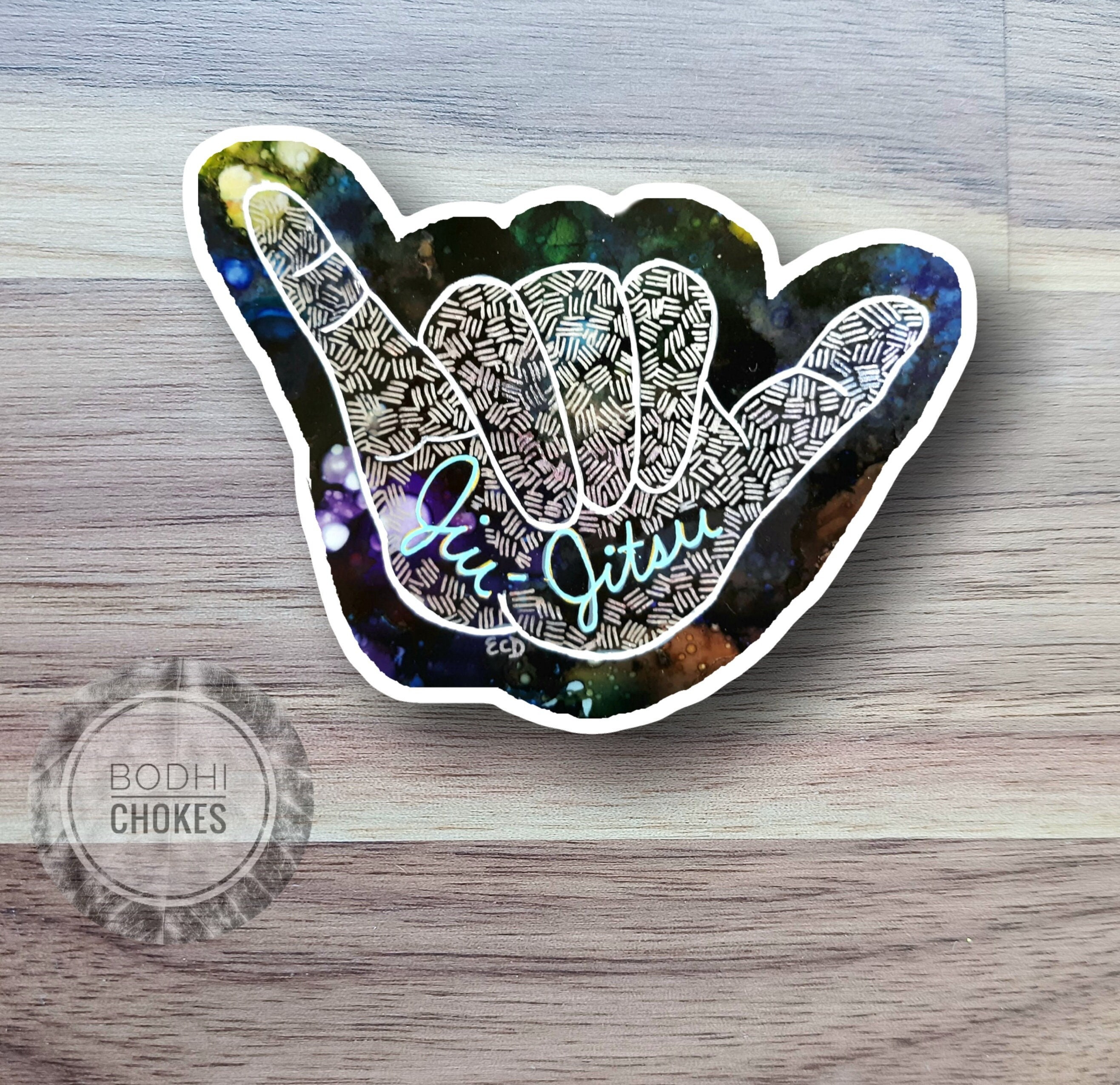 Jiu Jitsu Shaka Sticker Bjj Sticker Waterbottle Sticker Jiu - Etsy