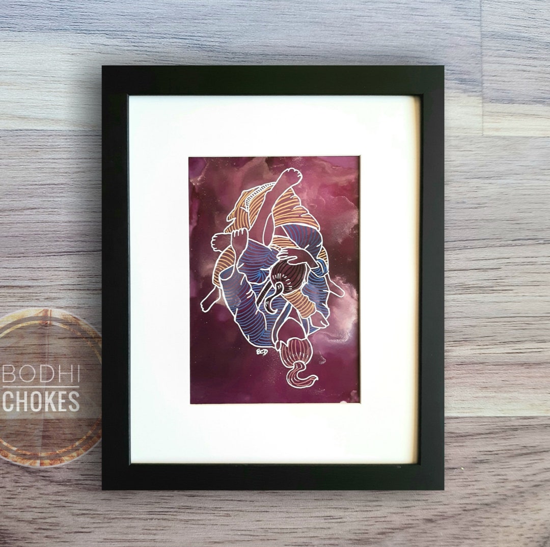 Girls Triangle Choke Jiu Jitsu Art, Bjj Artwork, Bjj Art, Dojo Art ...