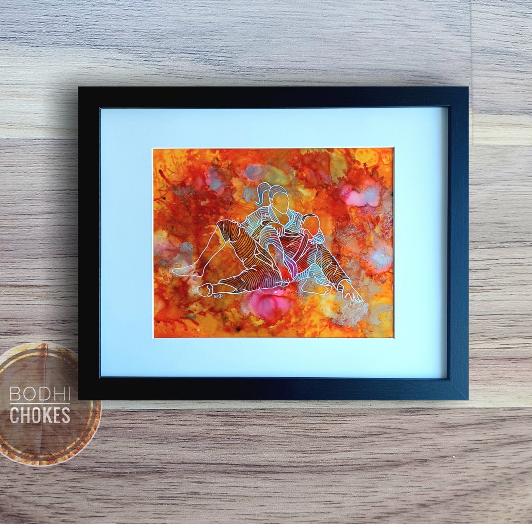 Bow and Arrow Choke Jiu Jitsu Art, Bjj Artwork, Dojo Art, Mma Lineart ...