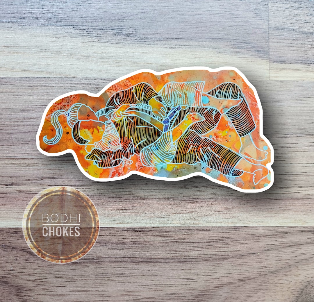 Rear Naked Choke Sticker, Bjj Artsy Decal, Jujitsu Vinyl Bumper Sticker ...