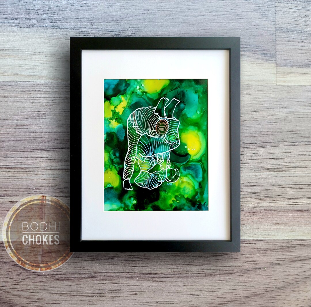 Green Mens Armbar Jiu Jitsu Art, Bjj Artwork, Dojo Art, Mma Lineart ...