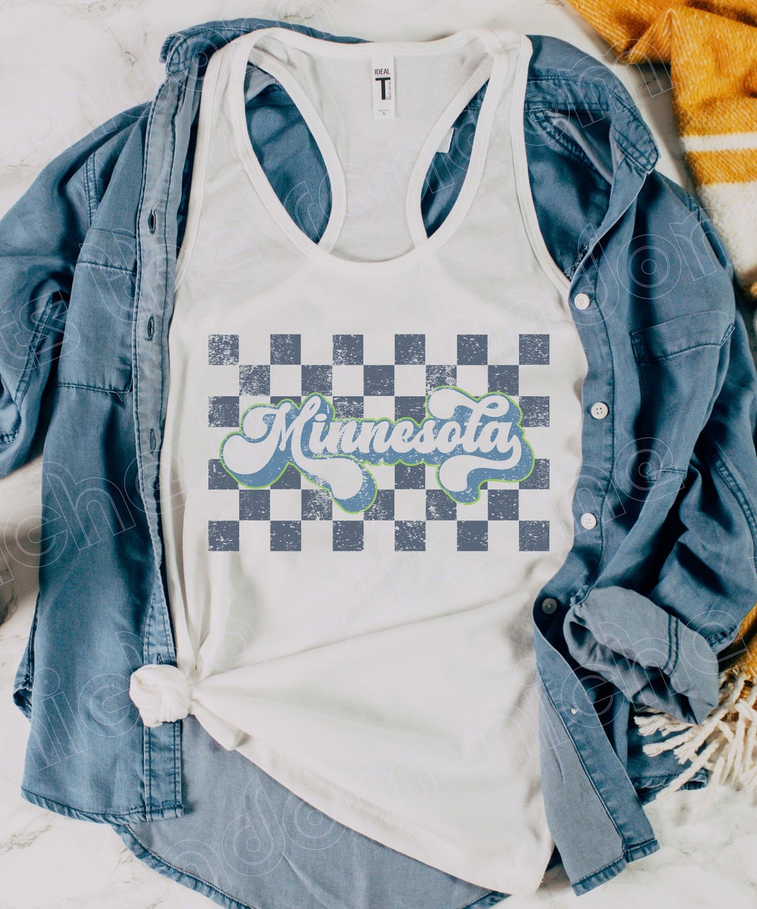 Vintage Minnesota Timberwolves Ideal Racerback Tank Top, Distressed MN ...