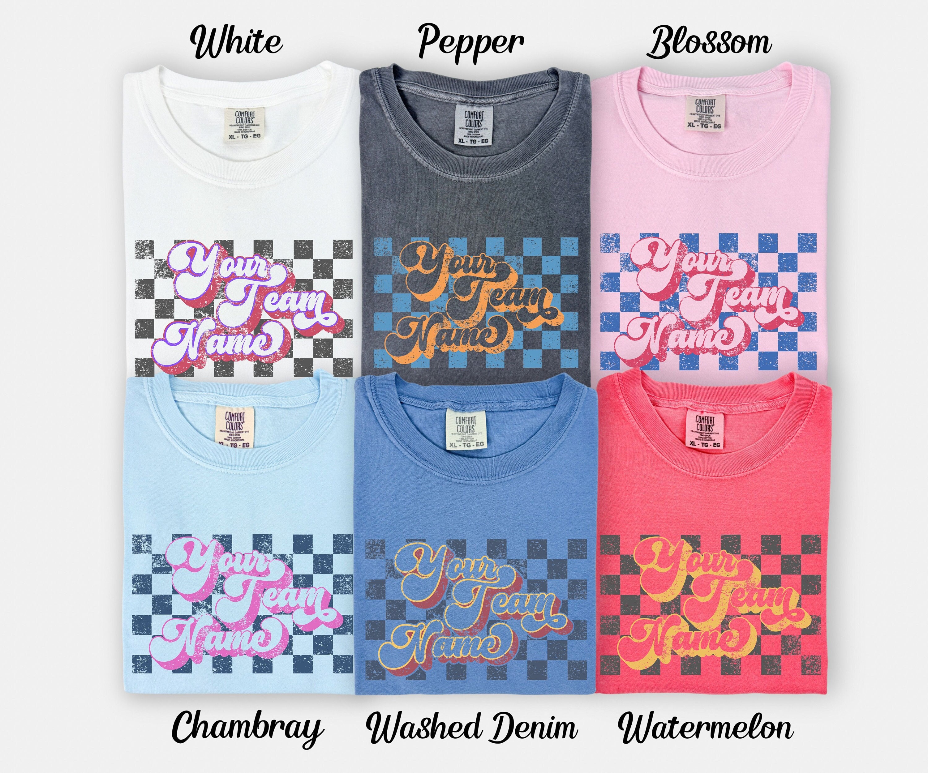 Custom Comfort Colors Team Name Shirt, Personalized Team Shirt ...