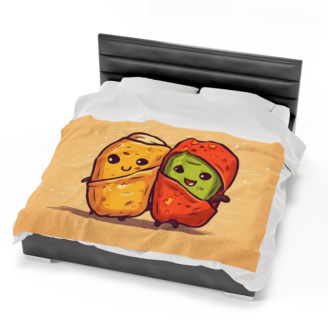 Valentines Day Plush Burrito Blanket, Hugging Burritos in Love, Cozy ...