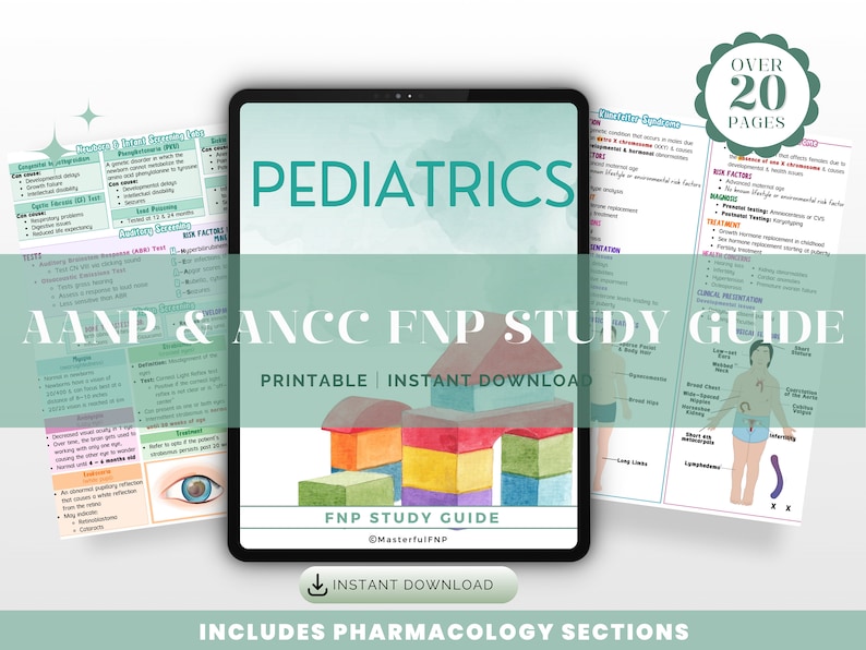 FNP Pediatric Study Guide for Nurse Practitioner AANP/ANCC Board Exam ...