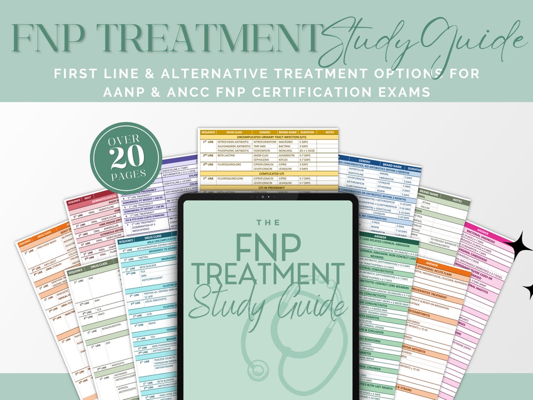 FNP Boards Treatment Study Guide. First-line and Alternative ...