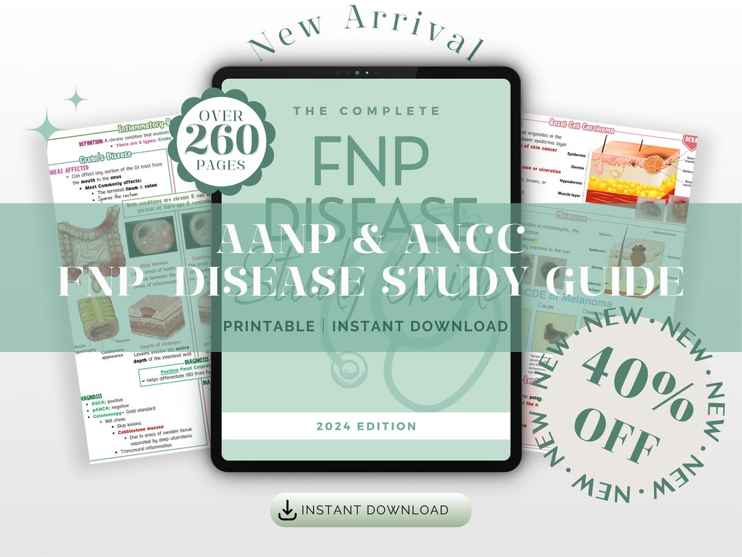 FNP Disease Study Guide for Board Exams AANP & AANC: Diagnosis ...