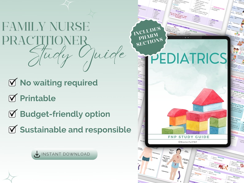FNP Pediatric Study Guide for Nurse Practitioner AANP/ANCC Board Exam ...
