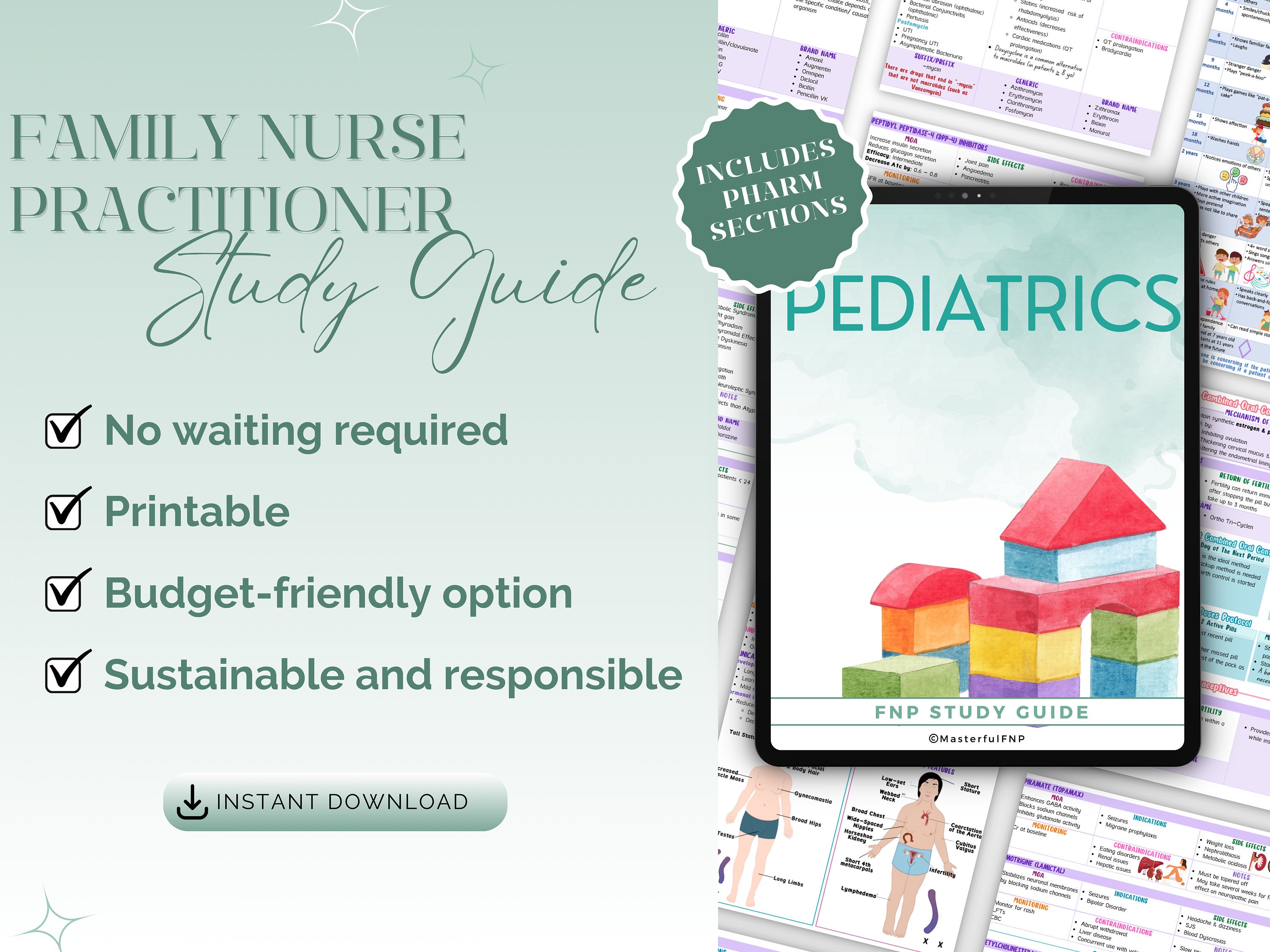 FNP Pediatric Study Guide for Nurse Practitioner AANP/ANCC Board Exam ...