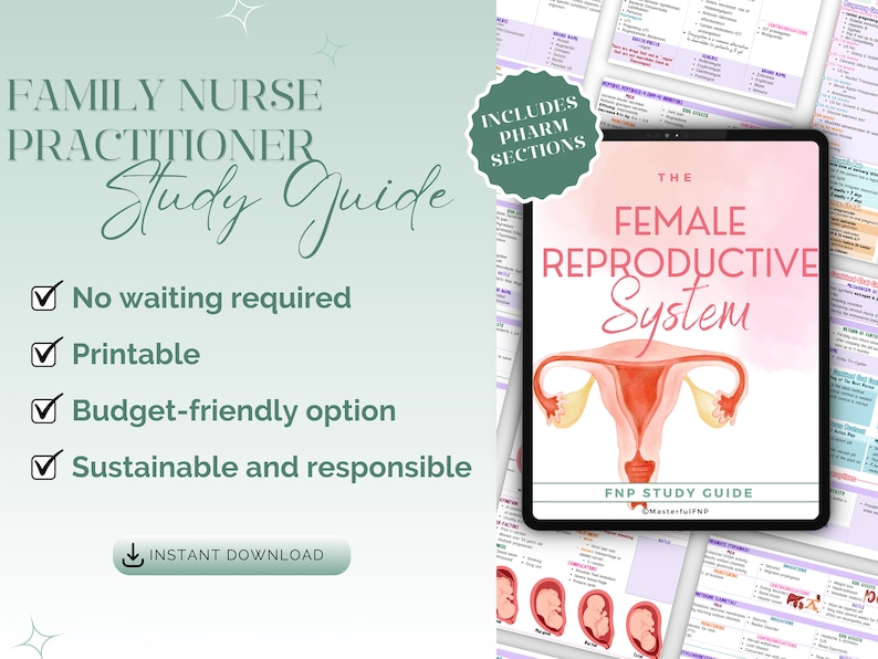 OB & Female Reproductive Study Guide for Nurse Practitioner AANP ANCC Board Exam Review ...