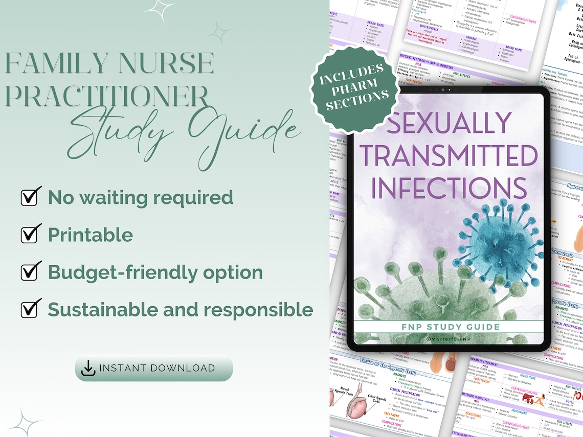 STI & Male Reproductive System Study Guide Nurse Practitioner AANP ANCC ...