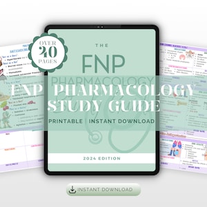 FNP Pharmacology Review Study Guide for Family Nurse Practitioner AANP ...