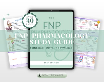 FNP Pharmacology Review Study Guide 2024 for Family Nurse Practitioner ...