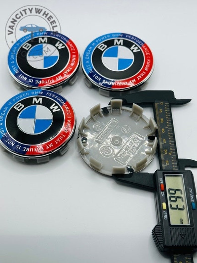 Set of 4 New Bmw M Power Alloy Wheel Center Caps 68mm, Center Hub Caps ...