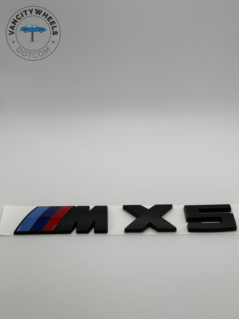 BMW M X5 Matte Black Badge 17028mm - Etsy