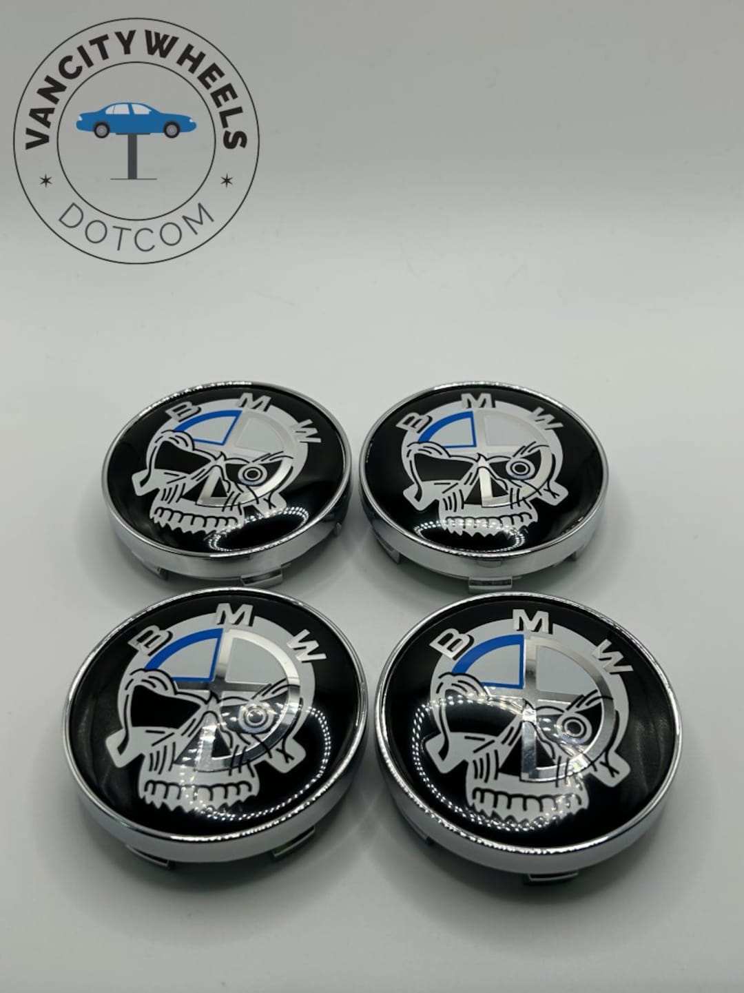 BMW Skull Hood Bonnet Elegance Collection 4pcs 60mm Car Wheel Center ...