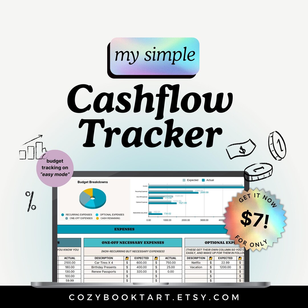 Simple Cash Flow Tracker and Personal Budget Management Spreadsheet ...