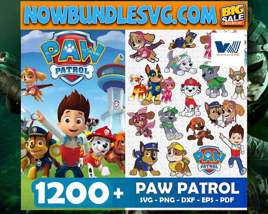 Paw Patrol SVG Bundle . 1200 Files Paw Patrol Bundle Svg Eps - Etsy