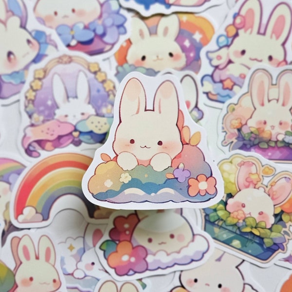 Cute Bunny Stickers - Etsy