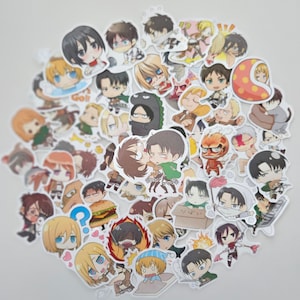 Cute Attack on Titan Stickers, Anime, Titan, Waterproof Stickers ...