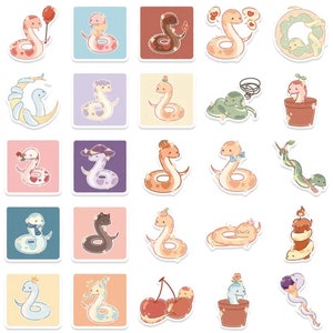 Cute Snake Stickers Snake Reptile Waterproof Stickers - Etsy