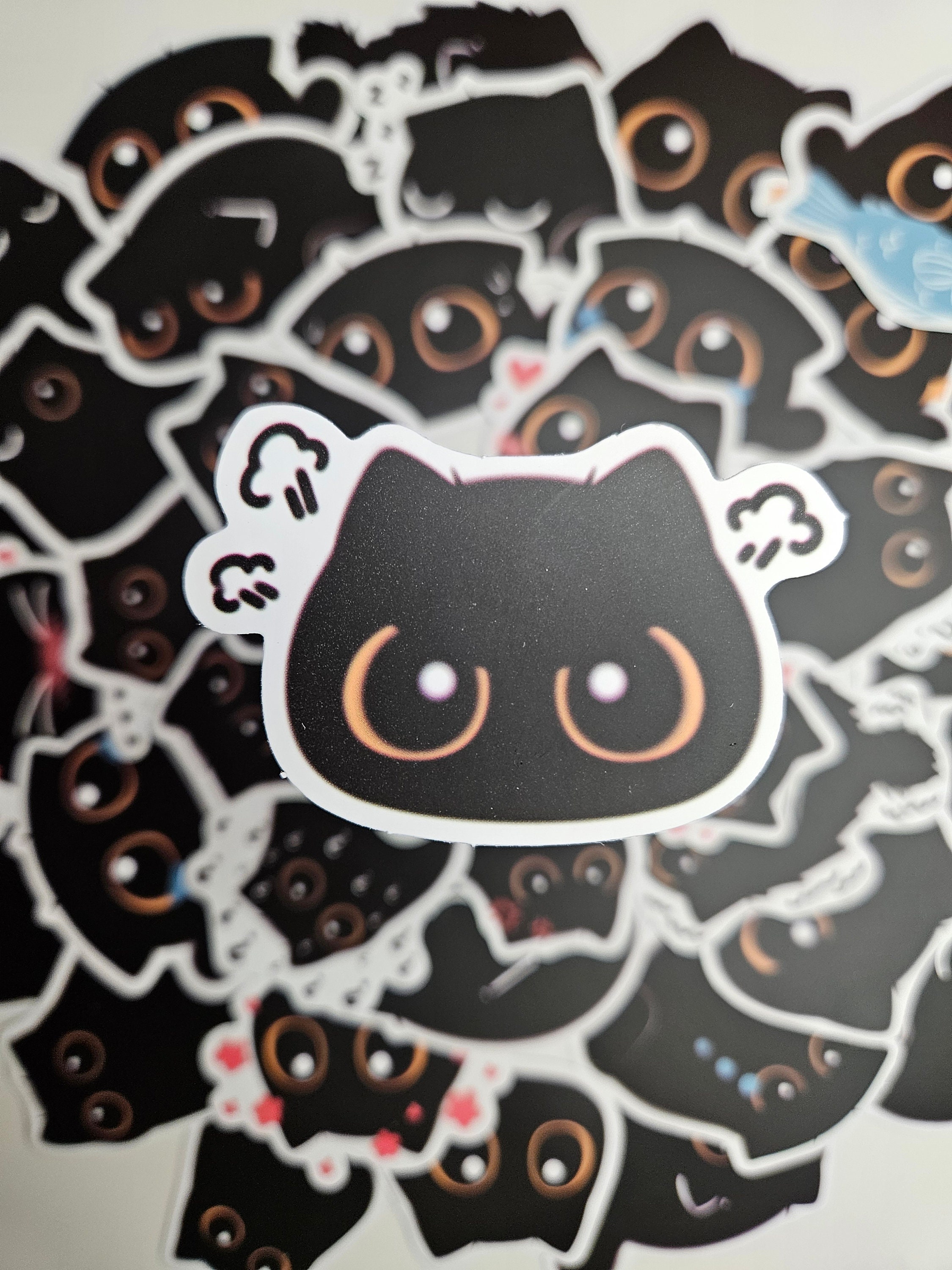 Cute Black Cat Stickers, Black Cat, Cat, Stickers, Kawaii Stickers ...