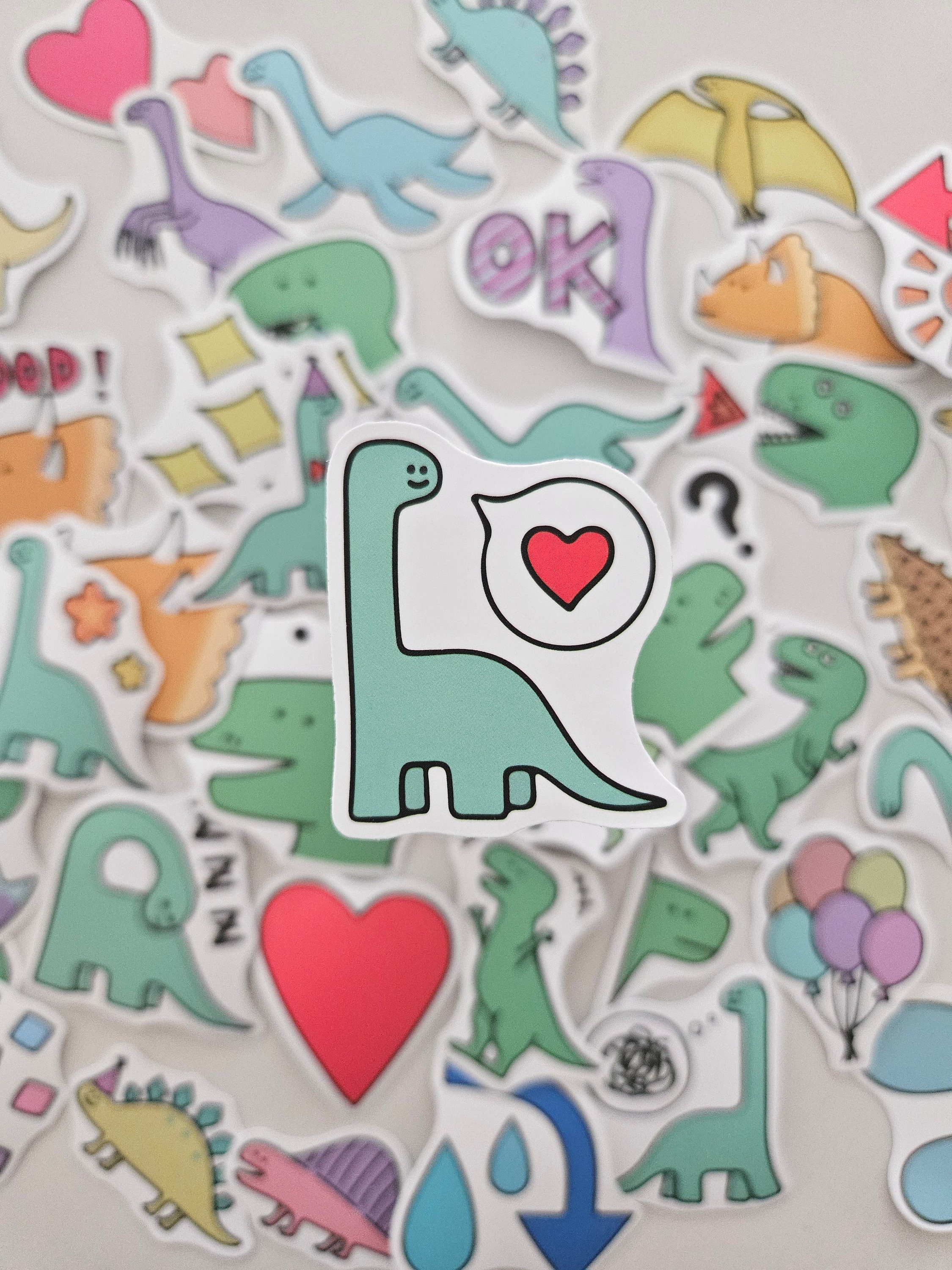 Cute Dinosaur Stickers Dinosaur Waterproof Stickers - Etsy