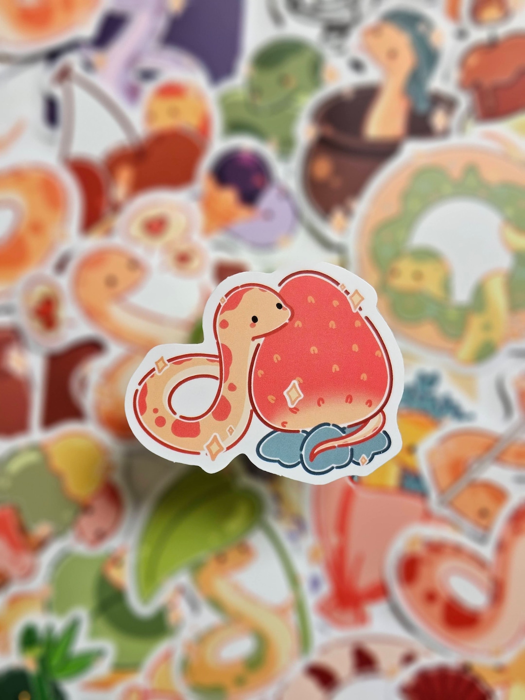 Cute Snake Stickers, Snake, Reptile, Waterproof Stickers, Waterproof ...