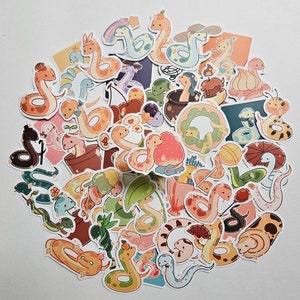 Cute Snake Stickers, Snake, Reptile, Waterproof Stickers, Waterproof ...
