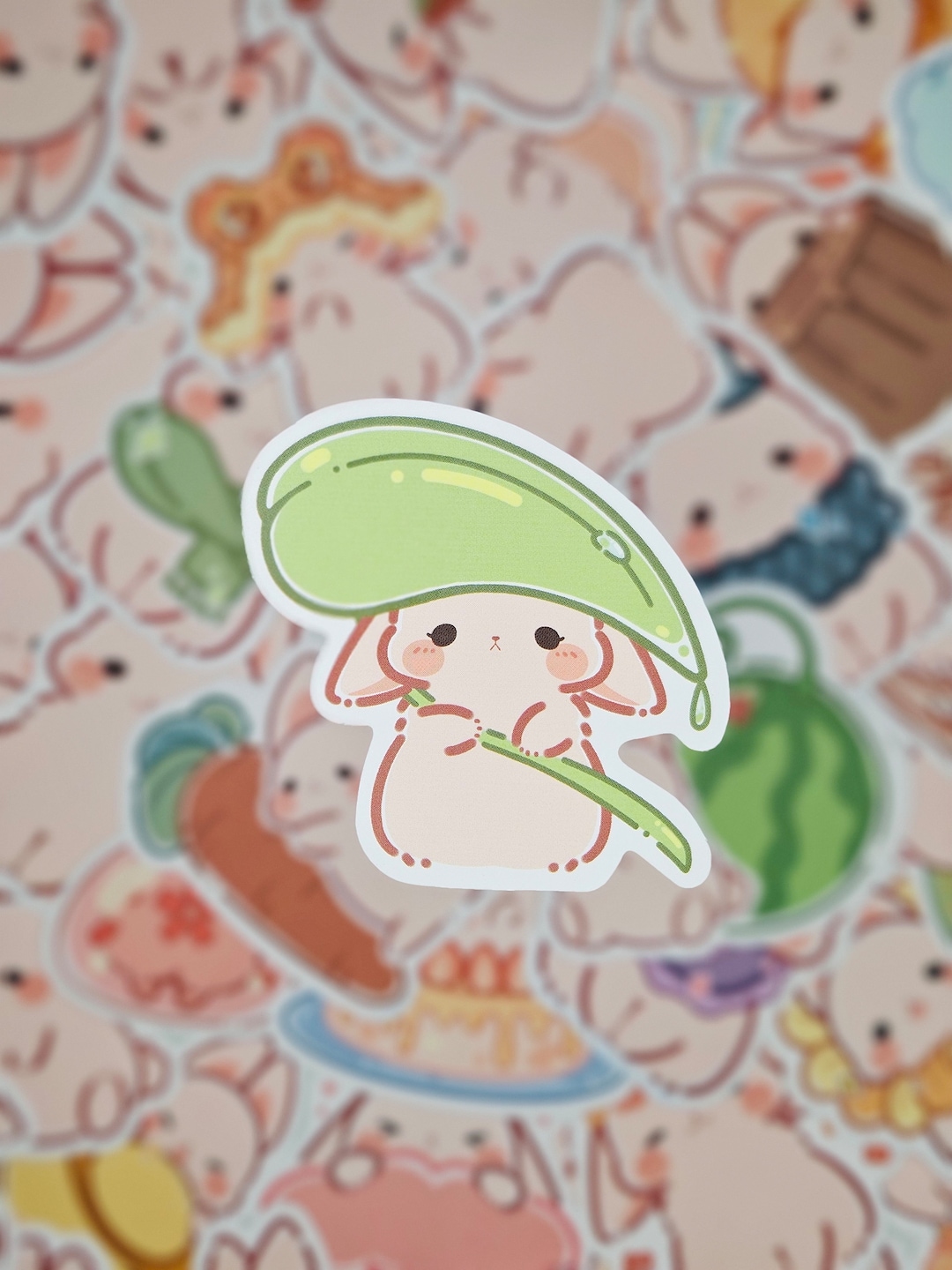 Cute Bunny Stickers (ver.2), Bunny, Rabbit, Waterproof Stickers ...