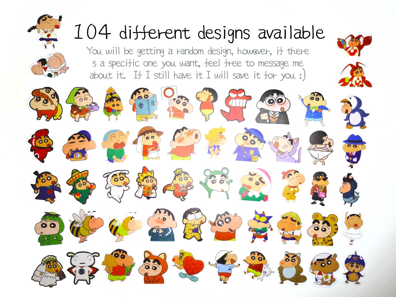 Cute Crayon Shin-chan Stickers, Shin Chan, Anime, Crayon, Waterproof ...