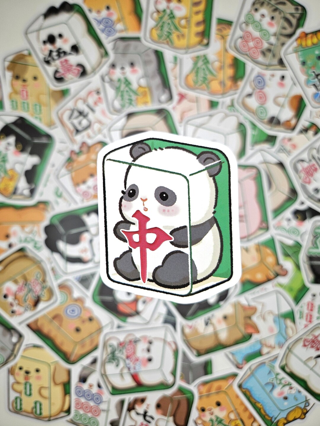 Cute Mahjong Stickers, Animal Stickers, Mahjong, Stickers, Waterproof ...