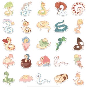 Cute Snake Stickers Snake Reptile Waterproof Stickers - Etsy