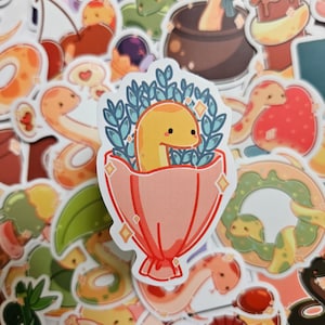 Cute Snake Stickers, Snake, Reptile, Waterproof Stickers, Waterproof ...