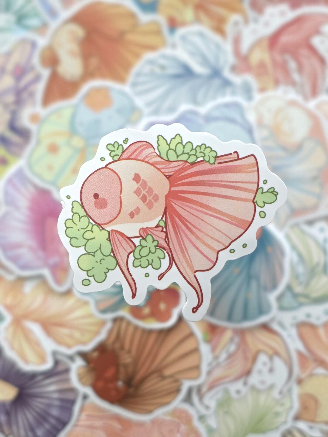 Cute Fish Stickers, Betta, Betta Fish, Goldfish, Stickers, Kawaii ...