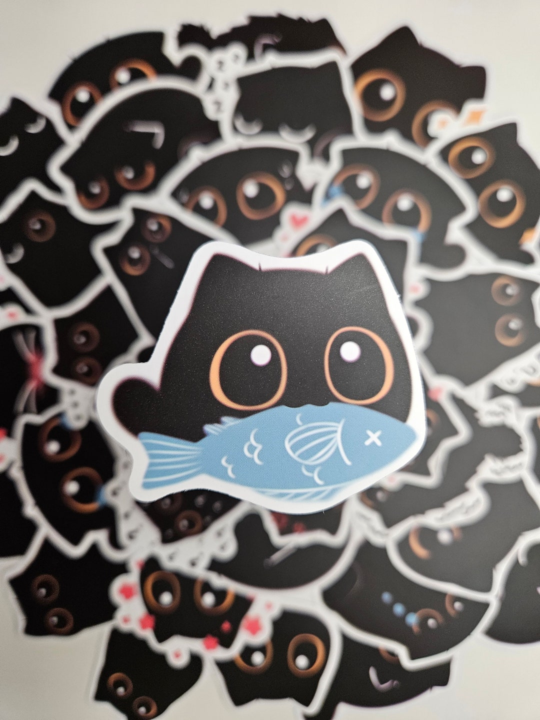 Cute Black Cat Stickers, Black Cat, Cat, Stickers, Kawaii Stickers ...