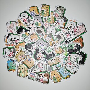 Cute Mahjong Stickers, Animal Stickers, Mahjong, Stickers, Waterproof ...