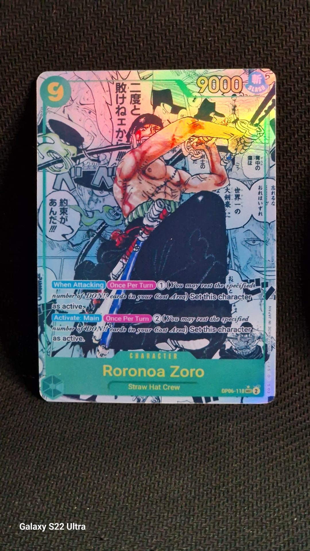 One Piece Character Manga Art Custom Card Proxy Roronoa Zoro OP 06 - Etsy