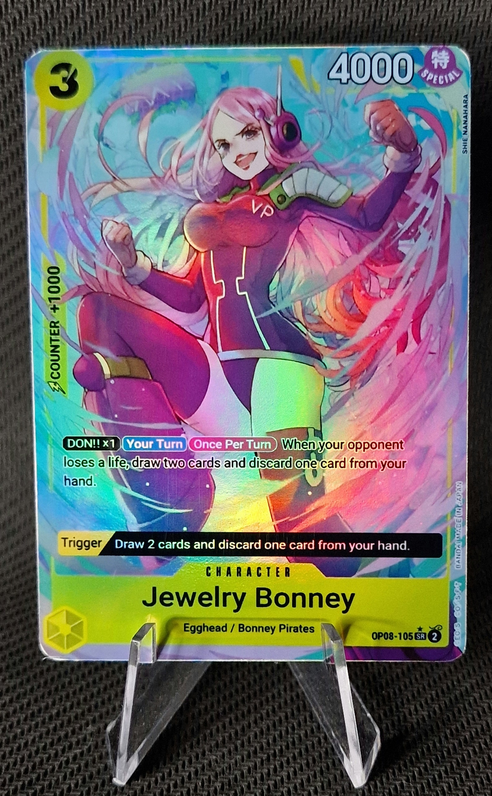One Piece Proxy Card Holo Nami Jewelry Bonney Wiper S-snake OP08 ...