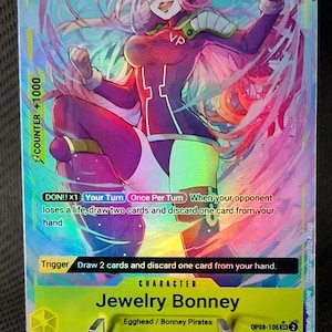 One Piece Proxy Card Holo - Nami Jewelry Bonney Wiper S-snake - OP08 ...