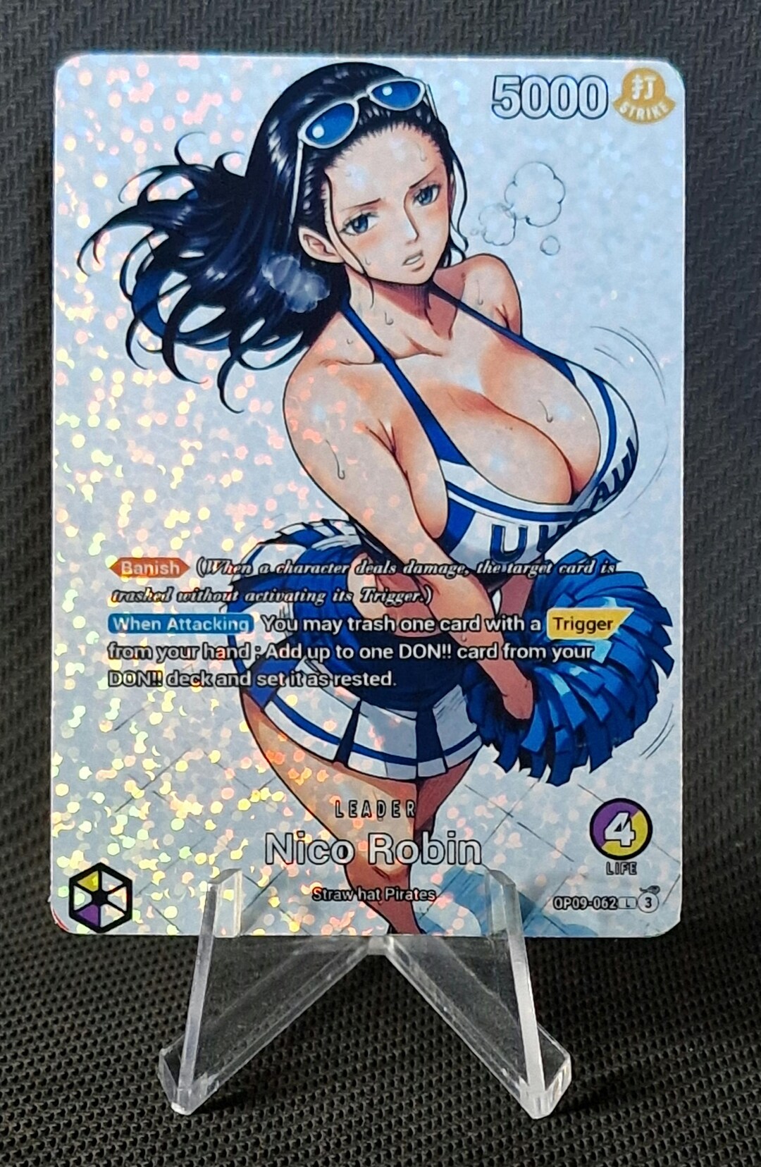 One Piece Card Holo - Nico Robin Custom Leader OP09-062 Alt Art New Holography "dot" Waifu - Etsy