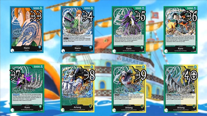 One Piece Leader Custom Card Trading Game Luffy Zoro Sanji Law Gear 5 ...