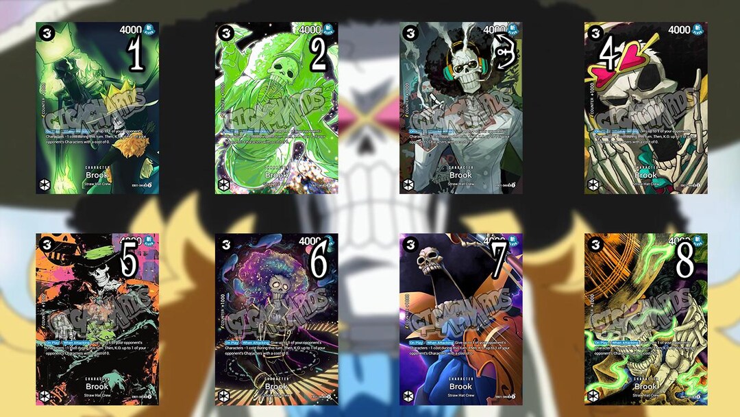 One Piece Character Custom Card Trading Brook EB01-046 Proxy - Etsy