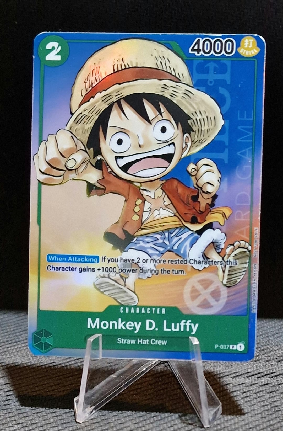 One Piece Proxy Card Holo - Monkey D. Luffy P-037 1st Anniversary Promo ...