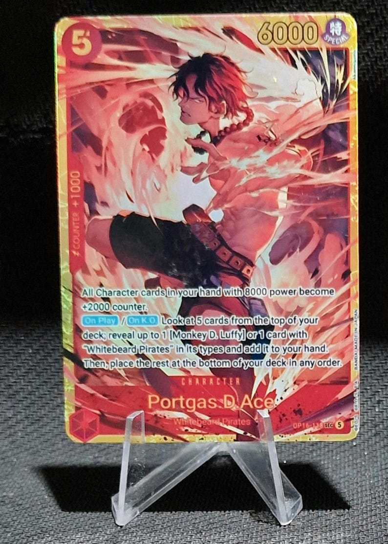 One Piece Character Custom Card Proxy Portgas.d.ace OP16-118 Sec - Etsy