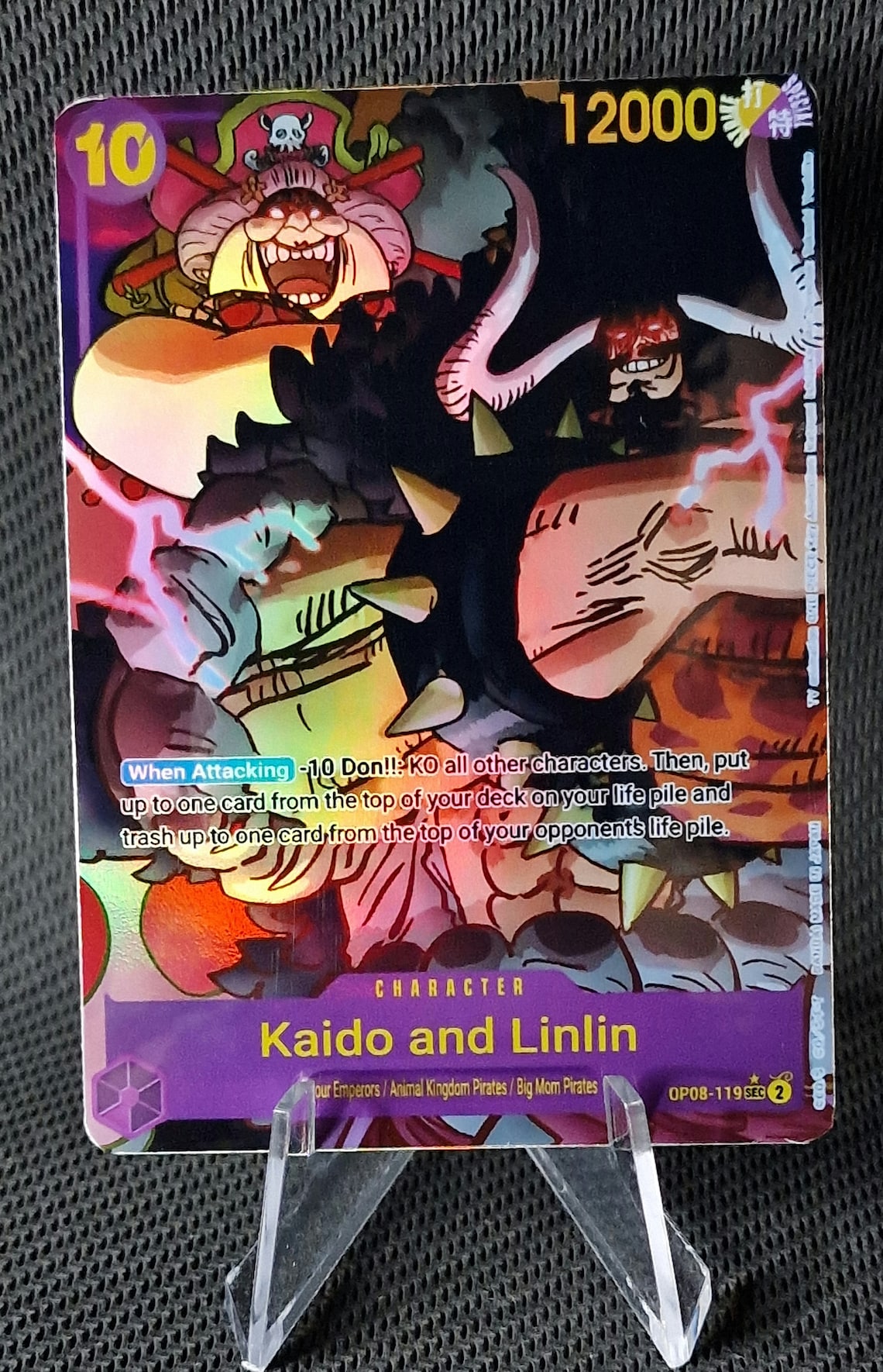 One Piece Proxy Card Holo Kaido and Linlin OP08-119 Character - Etsy