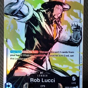 One Piece Proxy Card Holo - Rob Lucci Leader OP03-076 Alt Art - Etsy